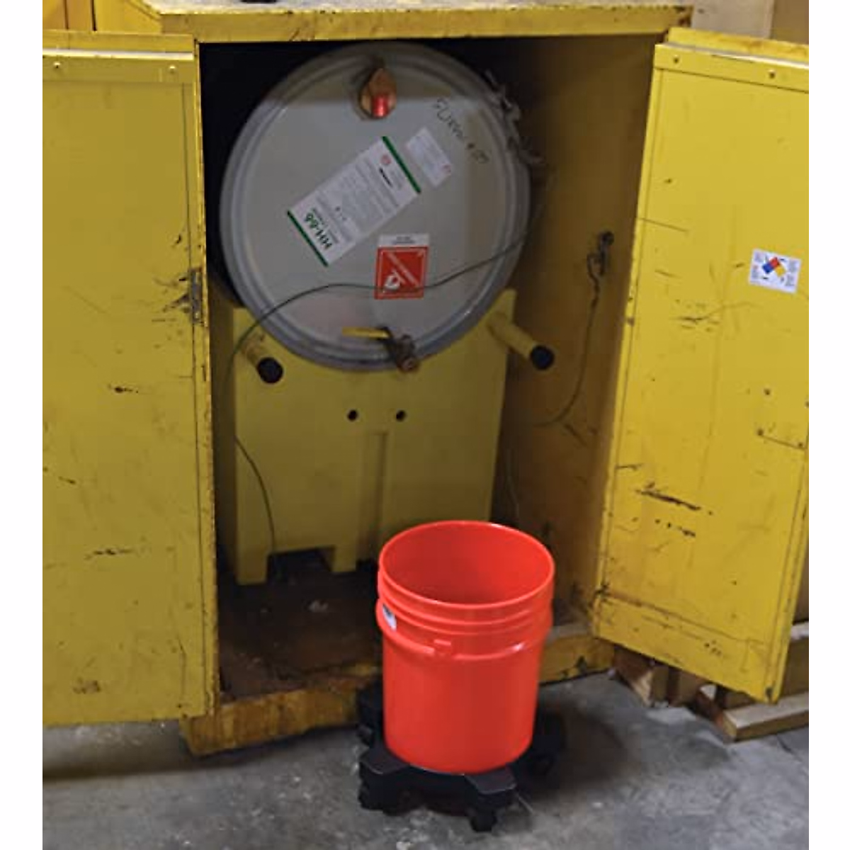 Vestil PDD-5 Drum Dolly Plastic, Black, 5-7 Gallon, 80# Capacity