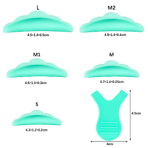 52 Pieces Silicone Eyelash Perming Tool Set Include 20 Pieces Silicone Eyelash Perming Curler, 10 Pieces Y Shape Eyelash Brush, Lift Tool Set,12 Pieces Eyelash Perming Pads