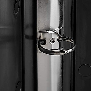 Adorama Plastic Storage Binder Box with 3 'O'-Rings, 9x11", Portrait Format, Color: Black