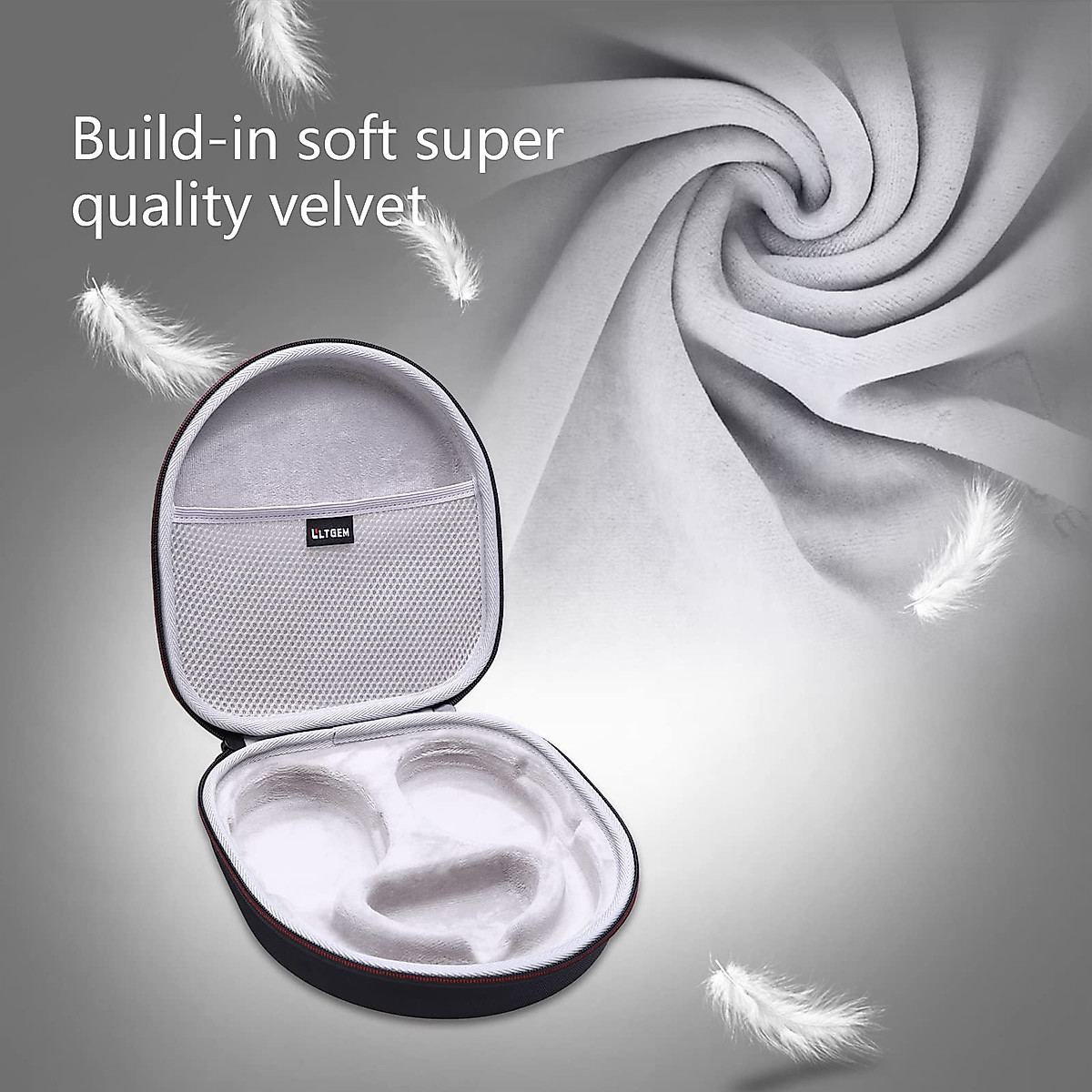 LTGEM Case Compatible with Razer Barracuda X Gaming & Mobile Headset, Black+Gray