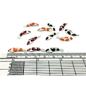 Lot 12 Miniature Koi Fish Fairy Garden Supplies Animal Figurine Dollhouse Furniture GD#032
