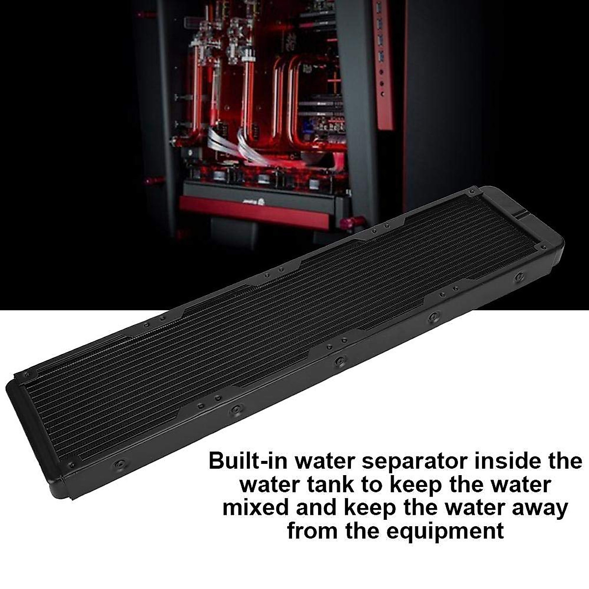M ugast Aluminium Alloy 480mm 18-Tube Water Cooling Radiator for Desktop PC Components