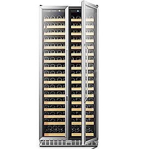Wine Cooler Refrigerator 2 Glass Door 321 Bottles Dual Zone Reversible Commercial Cooler For Restaurant Bar Grocery Store NSF WI321DD