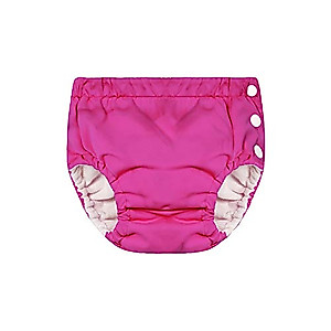 Baby Swim Diapers Swimming Pants Waterproof Swimwear Diaper for Unisex Baby 0-3 Years Reusable Pool Diaper for Baby Boys Girls Swimming Lesson Orange & Pink 24-36 Months