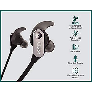 Cleer Trek Active Noise Cancelling in-Ear Headphones, Work from Home - Grey