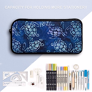 Sea Turtle Blue Print 17 Inch Laptop Backpack Lunch Bag Pencil Case Lightweight 3 Piece Set for Travel Hiking