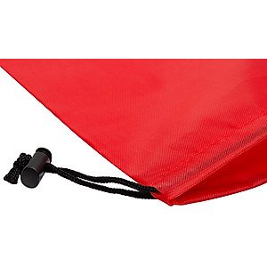 Drawstring Bag - Nylon Cinch and Ditty Stuff Pouch with Toggle (8 x 11-12 pack, Red)