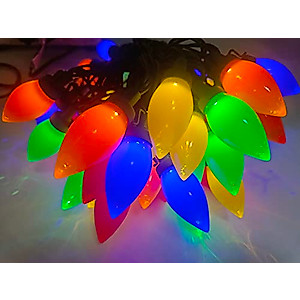 FY LTD C9 Christmas Lights 50 LED Indoor and Outdoor Decoration 34.4 feet Christmas Tree Courtyard Garden Decoration