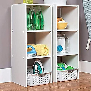 ClosetMaid 895300 Decorative Home Vertical Stackable 2-Cube Organizer Storage with Open Back Panel Design, 31-Inch, White (3 Pack)