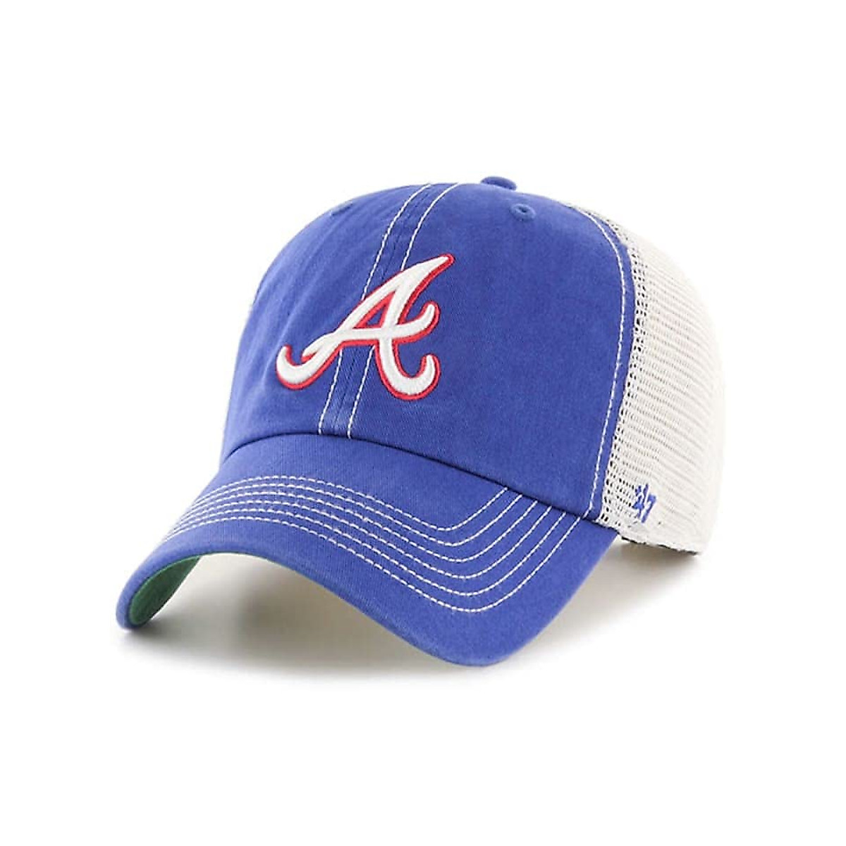 47 Atlanta Braves Mens Womens Trawler Clean Up Adjustable Strapback Royal Blue Hat with Team Color Logo