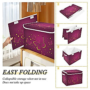 innewgogo Butterfly Storage Bins with Lids for Organizing Storage Baskets with Handles Oxford Cloth Storage Cube Box for Cat Toys