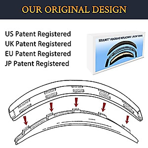 SOULWIT Replacement Headband Pad Kit for Bose QC35 & QuietComfort 35 II (QC35 ii) Headphones, Easy DIY Installation (Black)