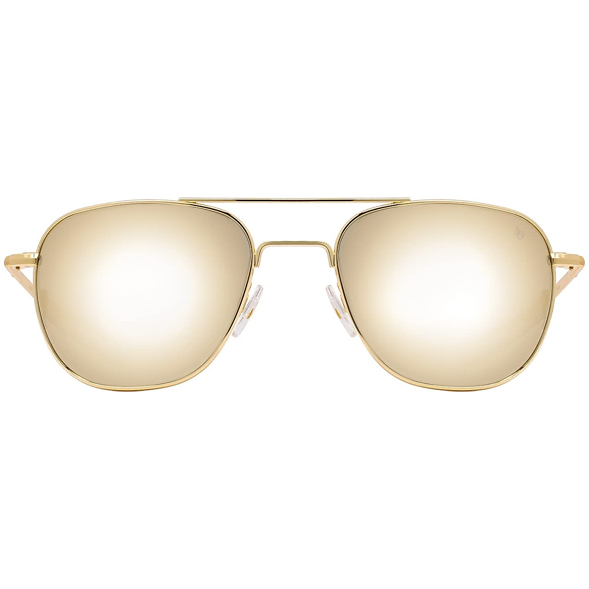 AO Original Pilot Sunglasses - Gold - SunFlash Gold Mirror AOLite Nylon Lenses - Bayonet Temple - 52-20-140