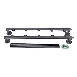 Wall Mount Scarf Display Stand, Metal Scarf Rack Stand Organizer Tie Organizer Hanger Holder for Clothing Store and Home 23.6 x 3.9 x 29.5 Inch, Gdrasuya10 (Black)