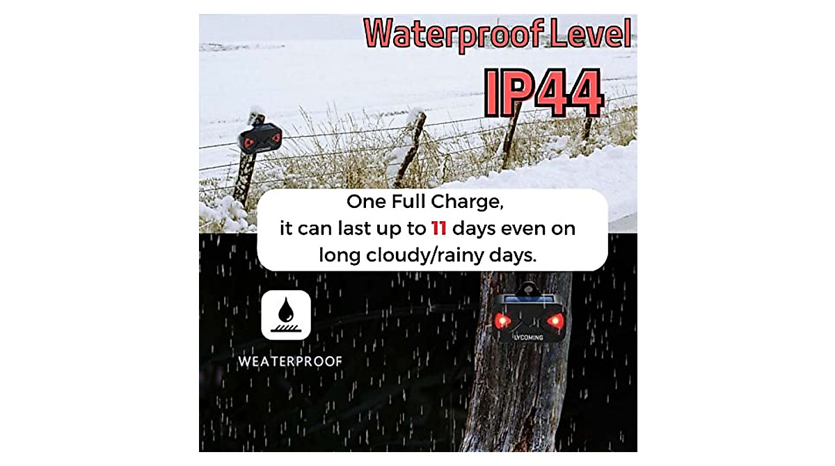 Lycoming Solar Predator Control Light Coyote Repellent Devices for ...