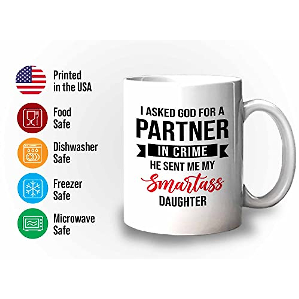 Bubble Hugs Mother's Day Coffee Mug 11oz White - Partner Smart Daughter - Funny Mama Women Step Mother Daughter Son From Father Lovely Wife Grandma Super Mom Family Birthday