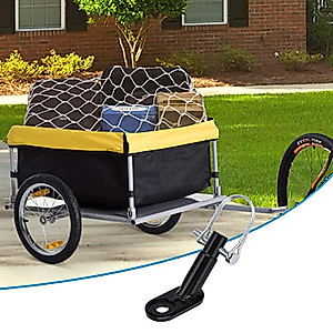 Bike Trailer Hitch Coupler Cycling Adapter Accessories Rear Rack Axle Carrier Mount Hitch Attachment for Kids Pets Trailer Cargo