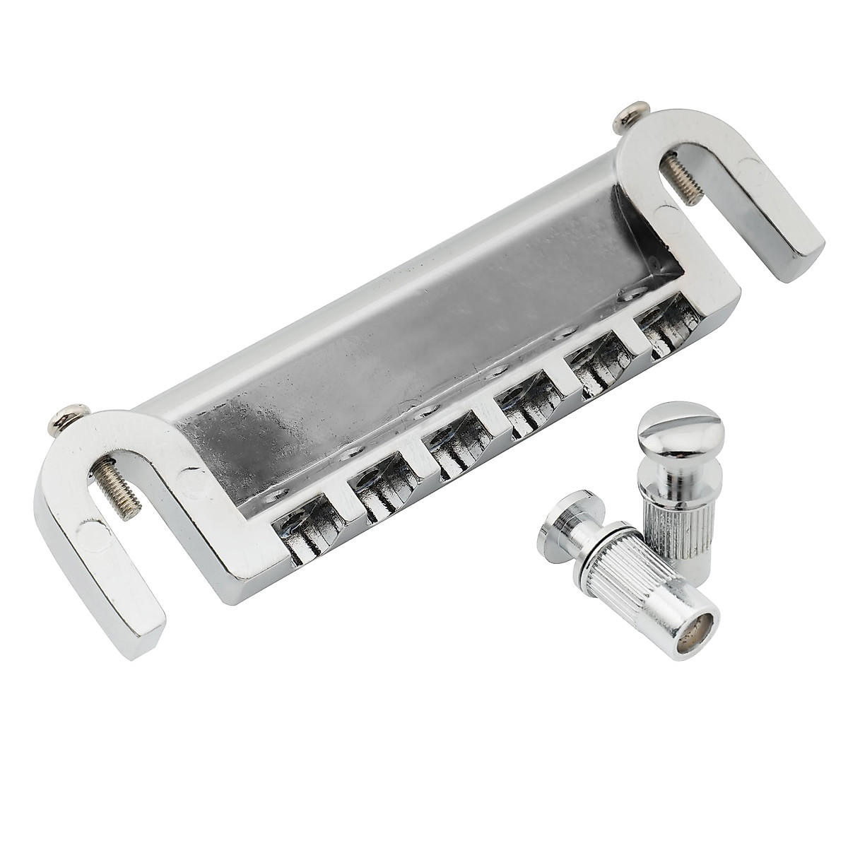 Musiclily Pro 52.5mm Adjustable Wraparound Bridge Tailpiece for Epiphone Les Paul Junior LP Style Electric Guitar, Chrome