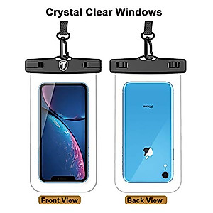 Takfox Waterproof Phone Pouch for Samsung Galaxy S23 Ultra S22 Plus S21 S20 FE Note 20 A02S A12 A03S A13 A14 A11 A21 A51 A71 A32 A23 A42 A52 A53 iPhone 14 Pro Max Cell Phone Dry Bag Case[2-Pack]-Clear