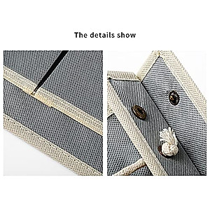 DRON TOOON Fabric Wall Hanging Storage Caddy Bag Pouch Organizer with Adhesive Hooks for Bedroom Kitchen Office or Car, Grey