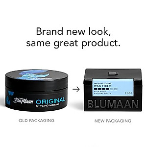 BluMaan Wax Fiber For Men - Adds Volume & Controls Hair All Day Hold - Natural Finish For All Hair Types - Original Styling Meraki