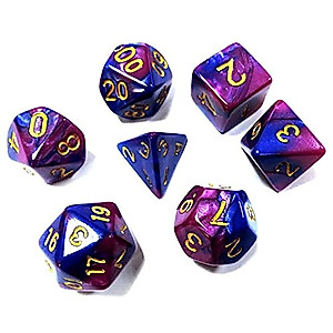 SUWEILE SZSZ 49 Pcs Resin Assorted Polyhedral Dices with Pouch for DND RPG MTG Game Toys D4 D6 D8 D10 D% D12 D20 0212