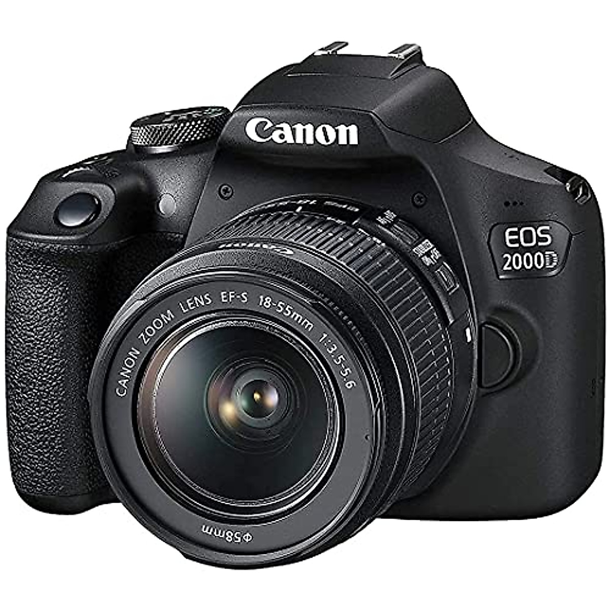 Canon Intl. Canon EOS 2000D / Rebel T7 DSLR Camera with Canon EF-S 18-55mm F/3.5-5.6 III Zoom Lens, Bundle Including 64GB Memory Card, Bag, Tripod, Flash, Filters and More (Large Kit)