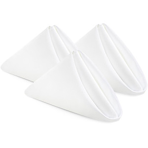 Utopia Home White Cloth Napkins (12 Pack, 18x18 Inches), Ideal Dinner Napkins for Party, Wedding and Lunch/Dinner