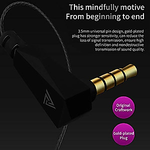 Docooler QKZ VK4 3.5mm Wired Headphones in-Ear Sports Headset Music Earphone in-line Control with Mic Detachable Replaced Cable