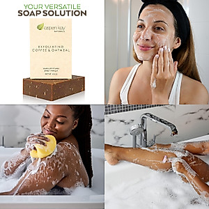 Aspen Kay Naturals Coffee & Oatmeal Exfoliating Soap, Natural and Organic Ingredients. A Wonderful Exfoliating Body Soap, For Men & Women. GMO Free. 4.5 oz Bar (1 Pack)