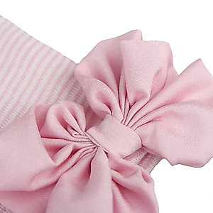 Baby Caps and Mittens Newborn Hospital Beanie Hats No Scratch Gloves Soft Babies Gift Set for Boys Girls (Style 3)