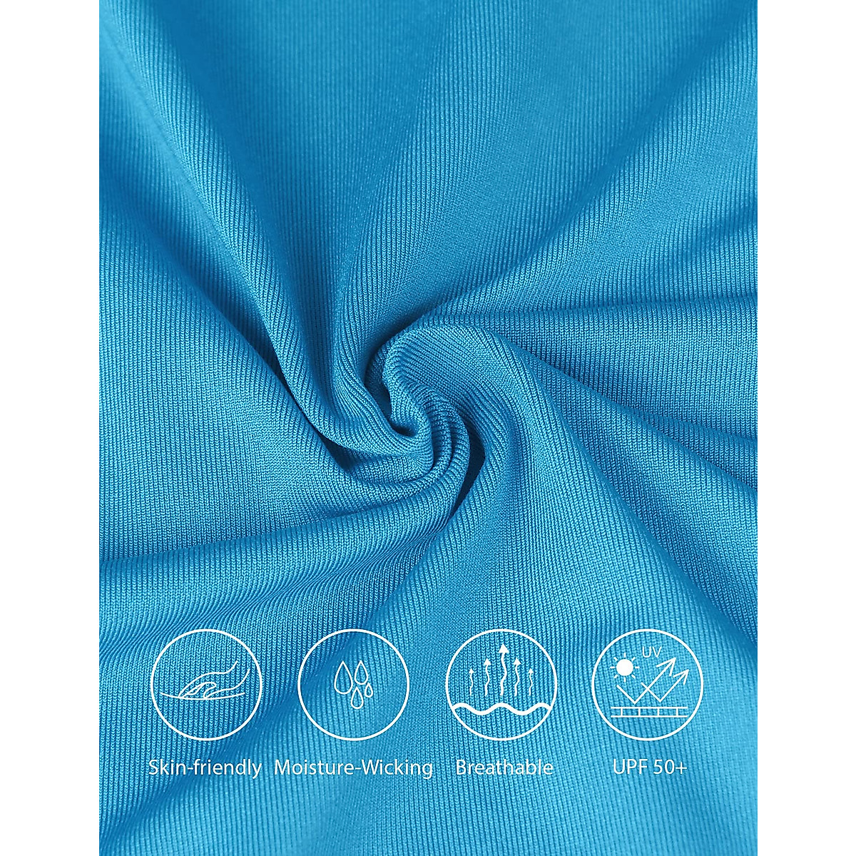 baleaf Mens Shirt UV SPF Hoodie Shirt UPF 50+ Sun Protection T-Shirts with Mask Rash Guard Fishing Lightweight,02-Blue, 3X-Large, Long Sleeve