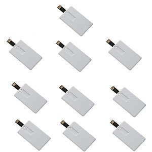 100 Pack Business Credit White/Black Card 2.0- USB Flash Drives (2.0/4GB, White)