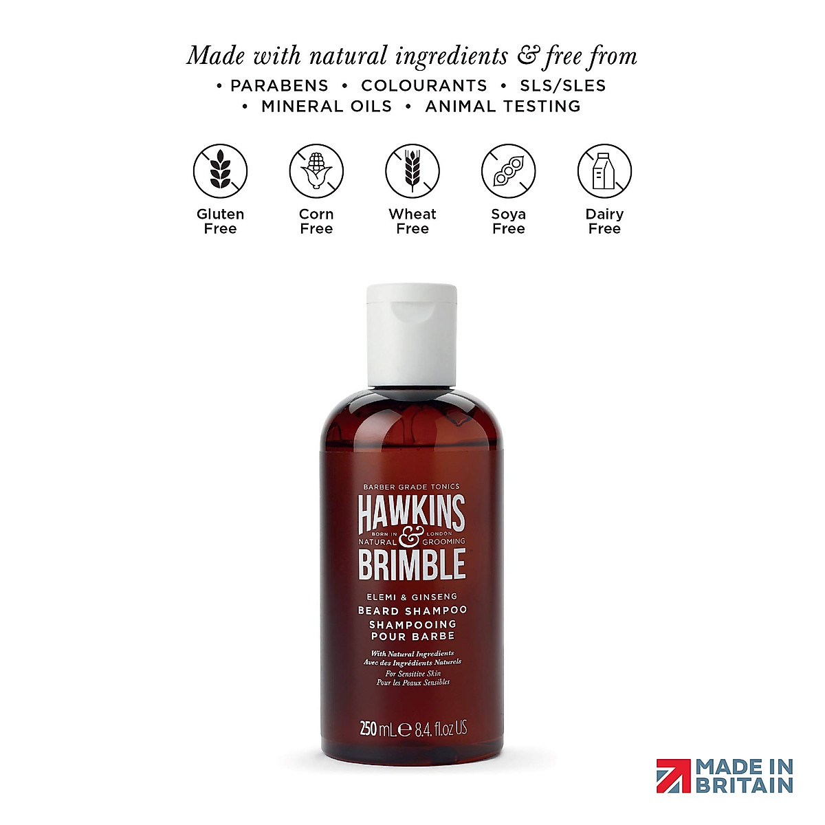 Hawkins & Brimble Hawkins Beard Shampoo, 250 ML