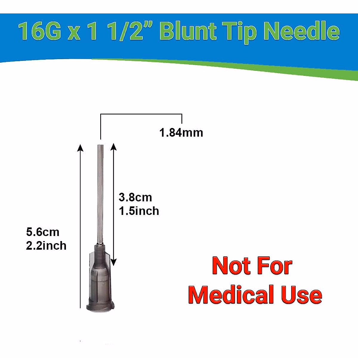 10ml Sterile Syringe 16g x 1 1/2" Blunt Tip Needles - Pack of 10 - Perfect for Precision Crafting, DIY Projects, Ink Refilling, and Detailed Applications