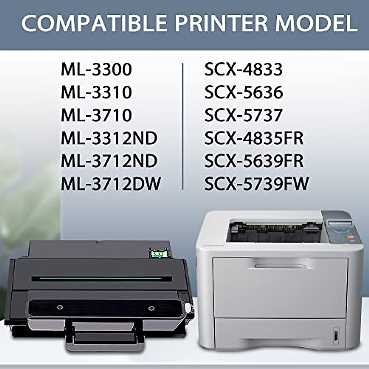 Compatible 1-Pack MLT-D205S D205S Toner Cartridge Black Replacement for Samsung ML-3312ND ML-3300 ML-3310 ML-3710 ML-3712ND ML-3712DW SCX-4833 SCX-5636 SCX-5737 Printer Toner,Sold by NITROINK
