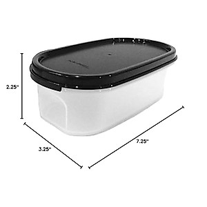 Tupperware Modular Mates Oval #1 (2 cup size) with Black Seal