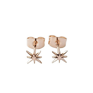 HONEYCAT Celestial Starburst Studs in Gold, Rose Gold, or Silver | Minimalist, Delicate Jewelry (Rose Gold)