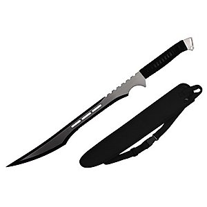 Wartech K1020-45 Stainless Full Tang Blade Ninja Sword Knife Machete Sword with Sheath, 27", Two Tone