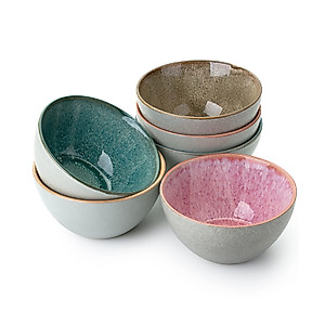 Brew To A Tea BTaT- Cereal Bowls, 29 Oz, 6 Pack, Colorful Bowl Set, Ceramic Bowls, Microwave Safe Bowls, Snack Bowls, Microwave Oatmeal Bowl, Cereal bowl, Dessert Bowls…