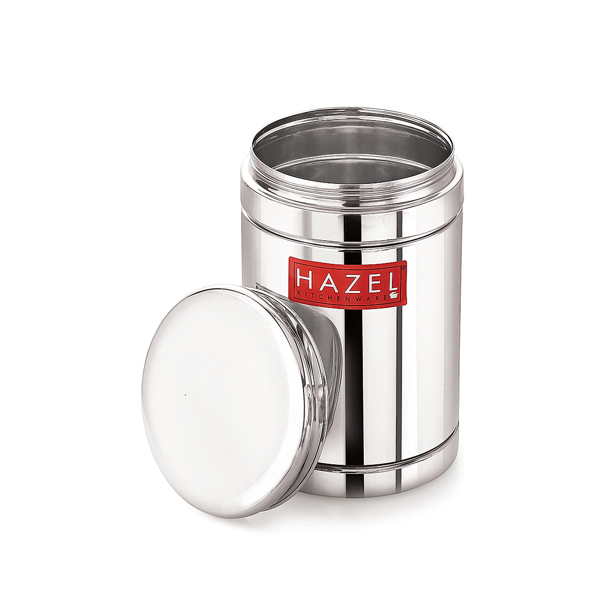 HAZEL Stainless Steel Airtight Container 1800 Ml Steel Storage Box For Kitchen Steel Container Jar For Kitchen Storage Ideal For Storing Rice, Cereal, Pulse, Snacks, Silver