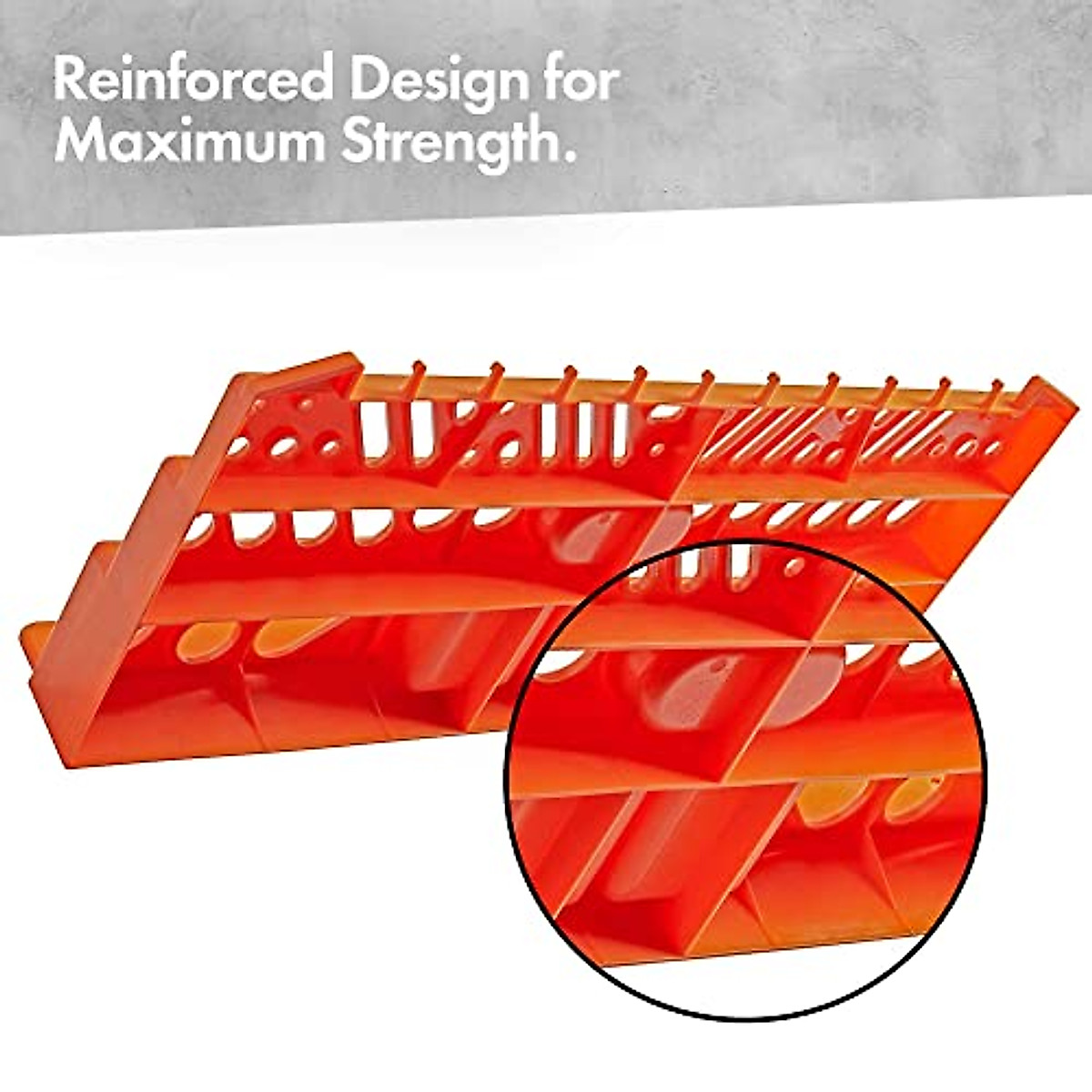 VonHaus 50 Piece Wall Mounted Plastic Pegboard and Shelf Tool Organizer - DIY Garage Storage Wall Mount System with Rack and 50 Assorted Hook Accessories - Tool, Parts and Craft Organizer