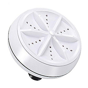 dobrygalpe Portable Washing Machine Ultrasonic Turbo Washing Machine With USB Powered Ultrasonic Turbine Mini Turbo Washer for Home Camping Dorms Business RV Trip College Rooms,white