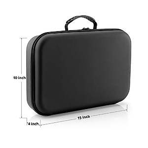 tombert Carrying Case for Hyperice Hypervolt/Hypervolt Plus/Hypervolt 2, 2022 5 Attachment Slots Portable Storage Box, Hard Shell Case for Hyperice Hypervolt Portable Massage Gun (Case Only)