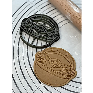 Premium Star Wars Set of 2 Baby Yoda Grogu Cookie Cutter’s & Molds 4.5" Produced by 3D Kitchen Art