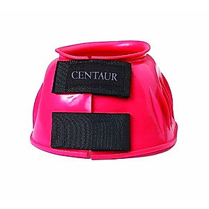 CENTAUR X-Large PVC Ribbed Double Hook and Loop Bell Boots Red