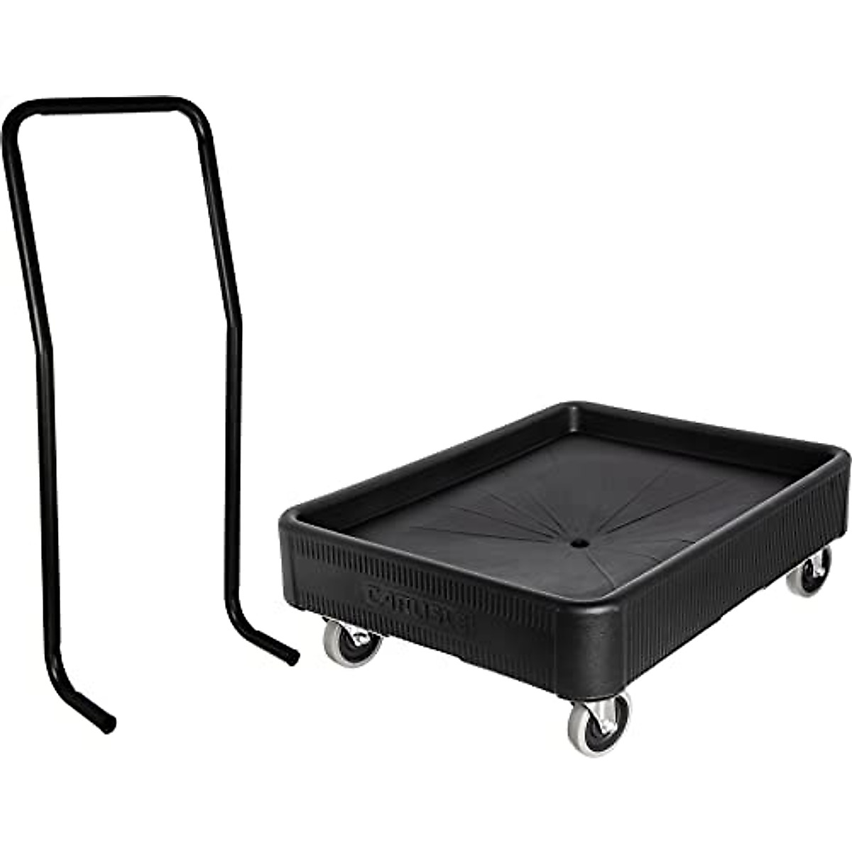 Carlisle FoodService Products XDL3000H03 Cateraide Polyethylene Dolly with Handle, 28-3/4" Length x 22-3/8" Width x 5" Depth, Black