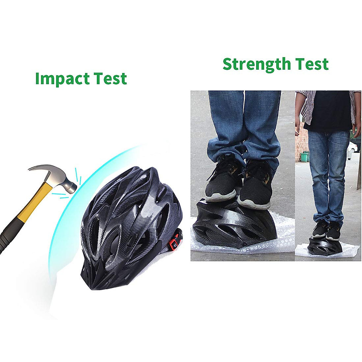 Adult Bike Helmet, Lightweight Cycling Helmet, Bicycle Helmet Adjustable Size Ultralight Specialized for Mens Womens Safety Protection ES-022