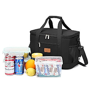 MOYAQI Large Soft Sided Picnic Cooler Bag 20L Insulated Leak Proof for 30 Cans of Beverage or Beer Storage, Collapsible Cooler Lunch Bag for Camping, Lunch, Beach, Picnic, Road Trips, Shopping, Travel