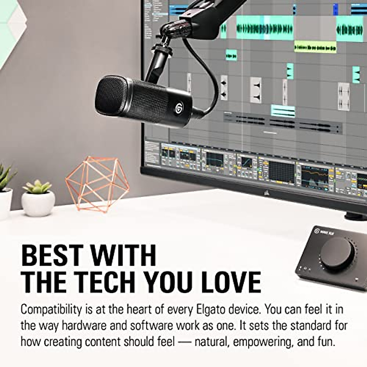 Elgato Wave DX - Dynamic XLR Microphone, Works with Any Interface, for Mac, PC (Renewed)